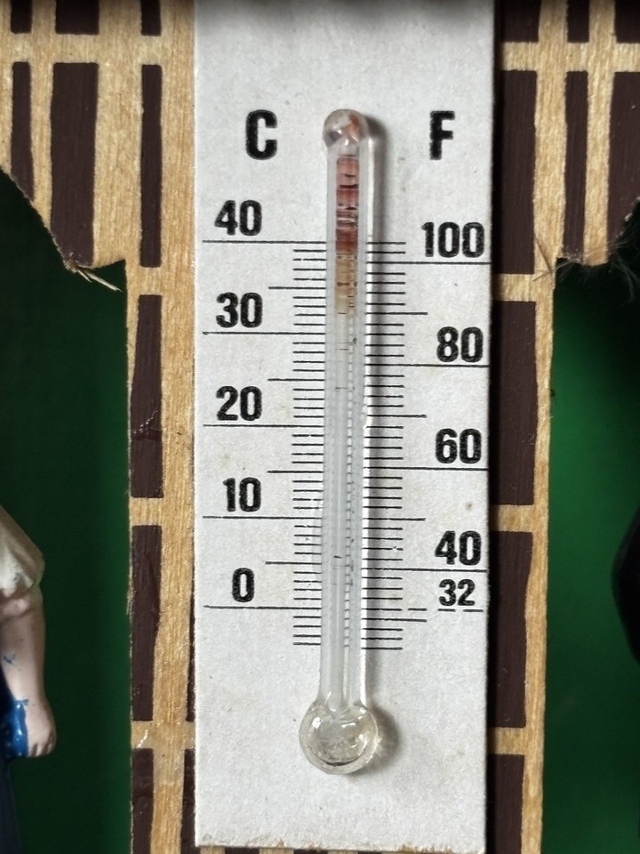 Toggili Vintage German Weather House Station Chalet Thermometer ...