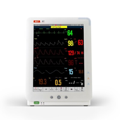 BLT,Biolight Q7 Patient Monitor, ECG-NIBP-SPO2-Temp- Printer 15 inches ...