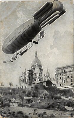 PC AVIATION DIRIGÉABLE LA VILLE DE PARIS MONTMARTRE PARIS (a54068) | eBay