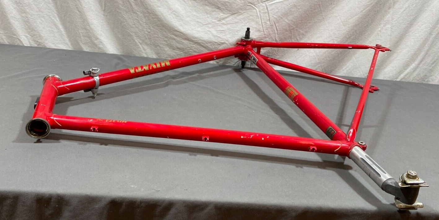 Vintage 1980s Miyata 710 62cm C-C Lugged CrMo Road Bike Frame + BB ...