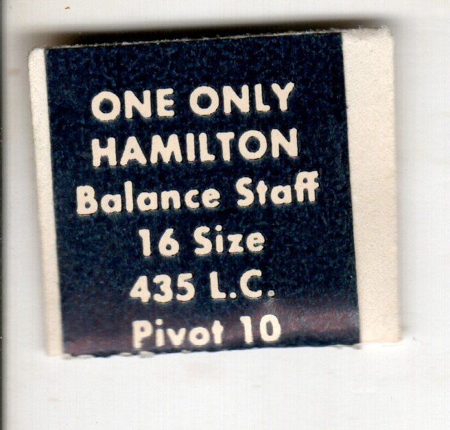 Vintage Hamilton Watch Parts...Select One Part! B | eBay