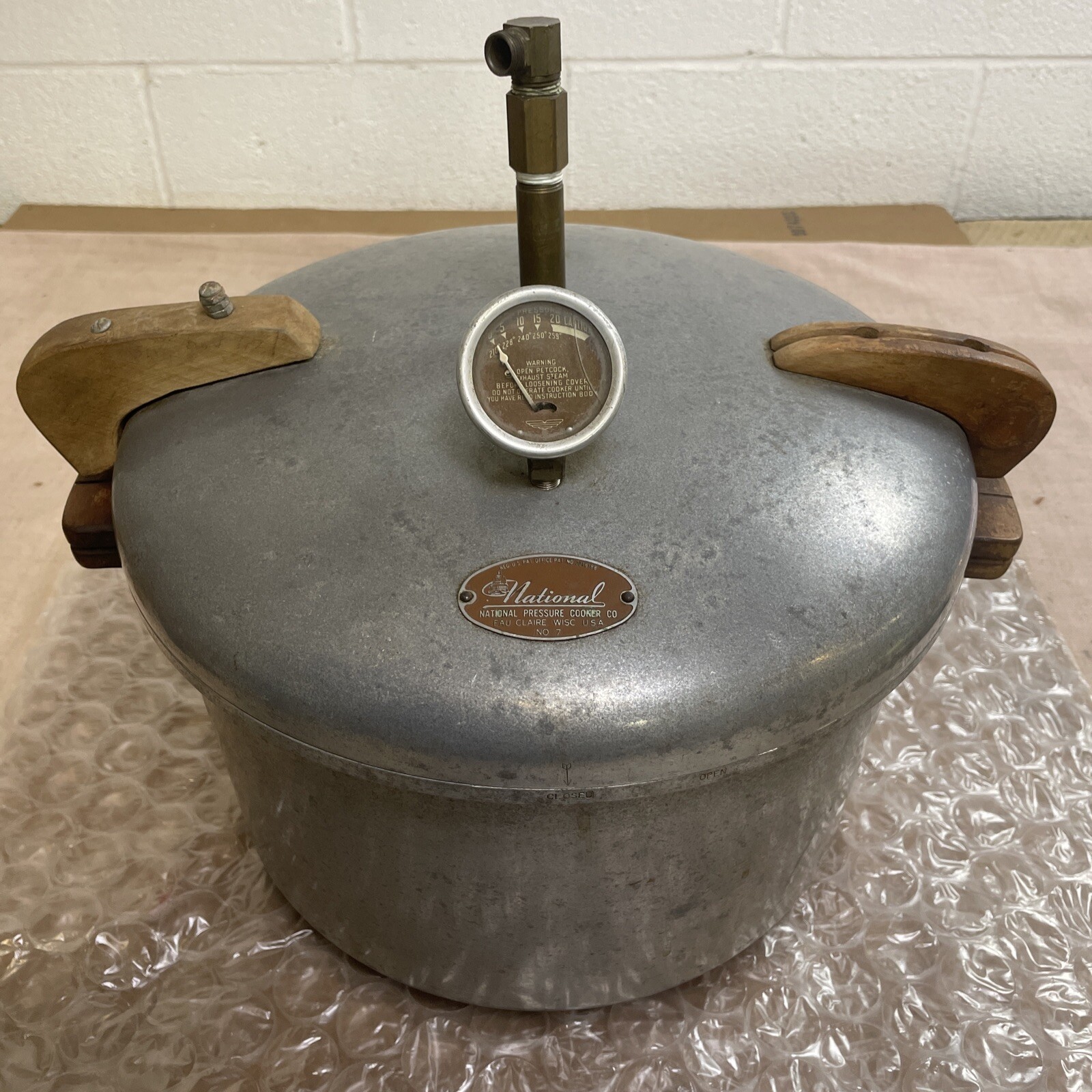 Vintage NATIONAL No. 7 Cast Aluminum Pressure Cooker!***Made In USA ...