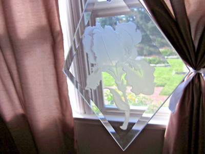 Etched Iris Suncatcher Braithwaite Studios | eBay