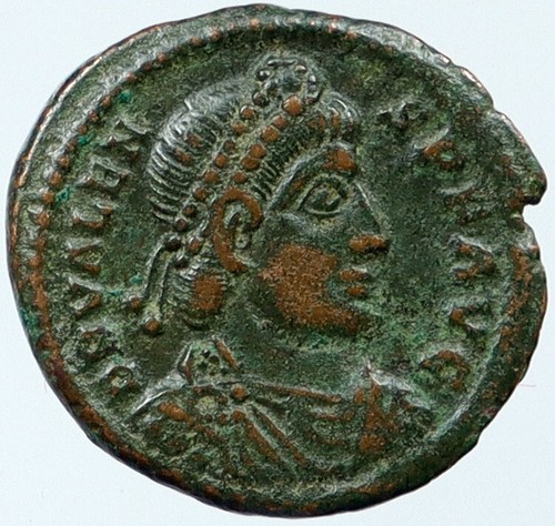 VALENTINIAN I Sirmium Authentic Ancient Roman Coin EMPEROR holds ...