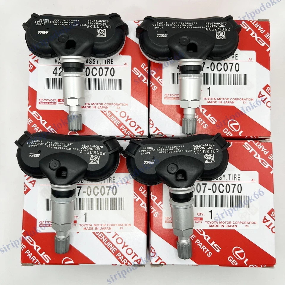 4PCS OEM 42607-0C070 TPMS Tire Pressure Sensors For Toyota Sienna ...