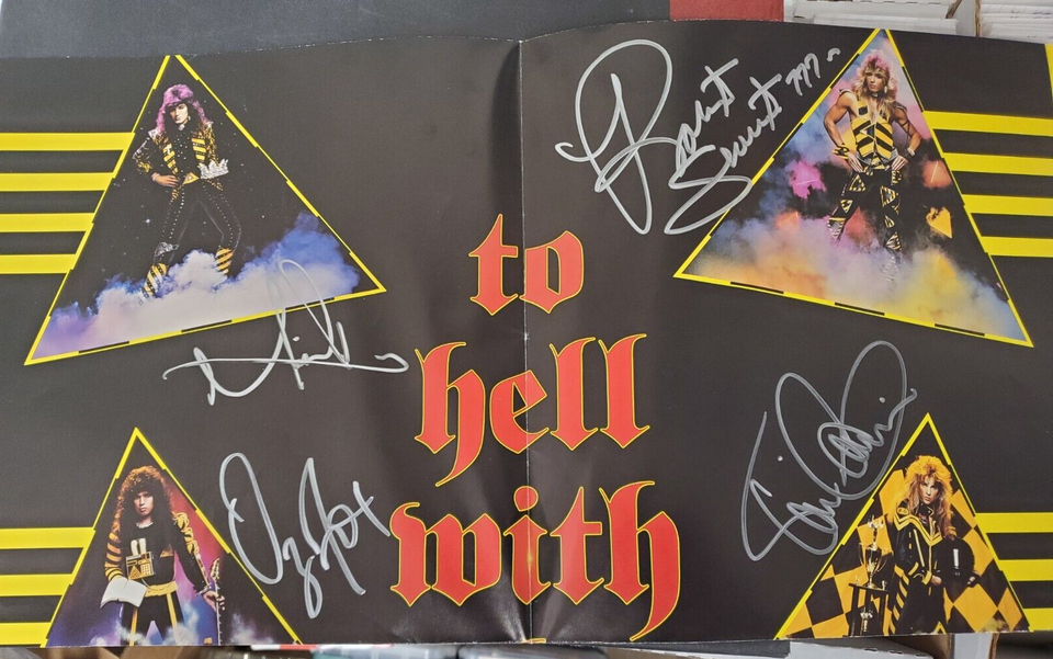 STRYPER- SIGNED RARE SIGNED TO HELL WITH THE DEVIL POSTER WITH JSA COA ...