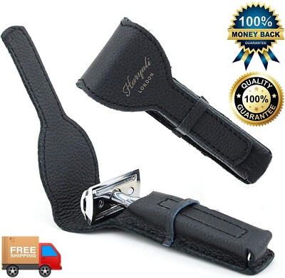 New Protective Travel Leather Case Cover Double Edge Safety Razor ...