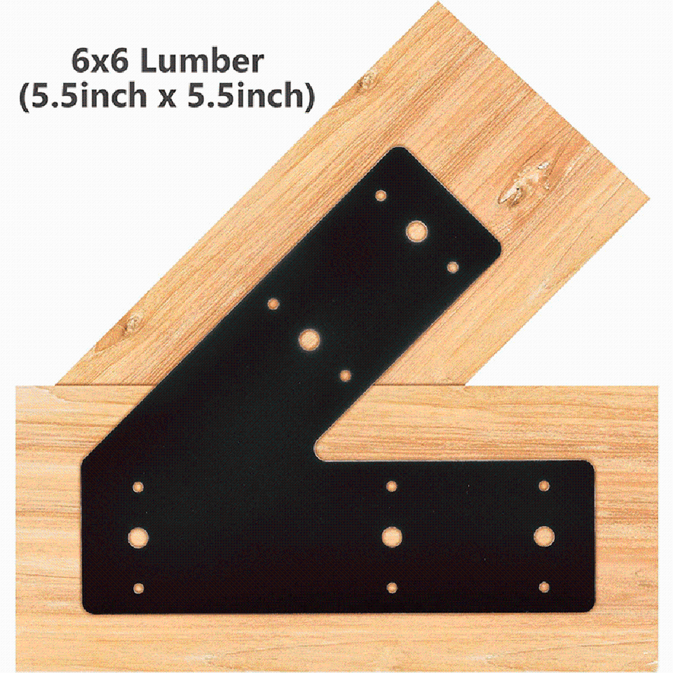 Column Brackets Angle Bracket Pre Drilled Clearance Holes Structural ...