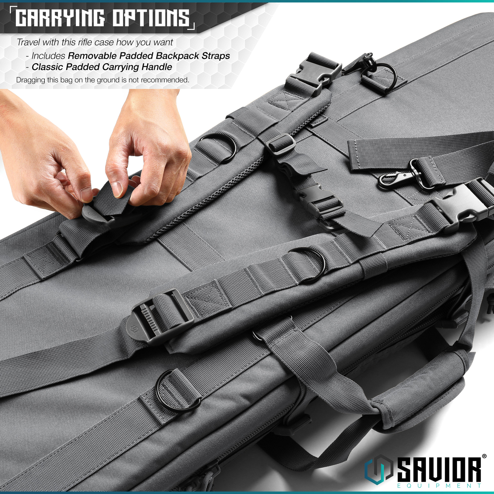 SAVIOR EQUIP Tactical Double Rifle Bag Gun Range Padded Soft Case 36" 42" 46" 55 | eBay
