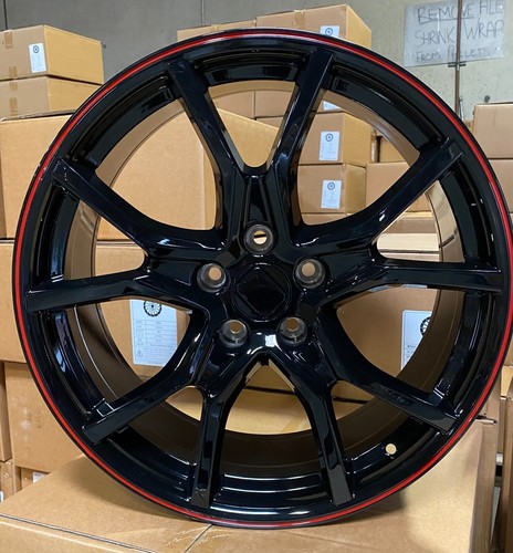 20X8 5X114.3 GLOSS BLACK RED TIP RIMS WHEELS FITS HONDA ACCORD Touring ...