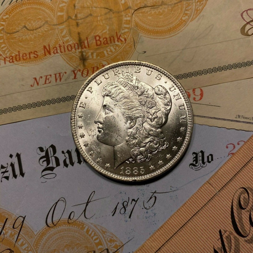 (1) GEM BU Morgan Silver Dollar From OBW Roll Estate Lot Hoard P/S/O ...