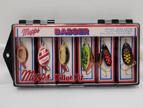 Vintage MEPPS BASSER Killer Kit set of 6 Fishing Lures Original Case ...