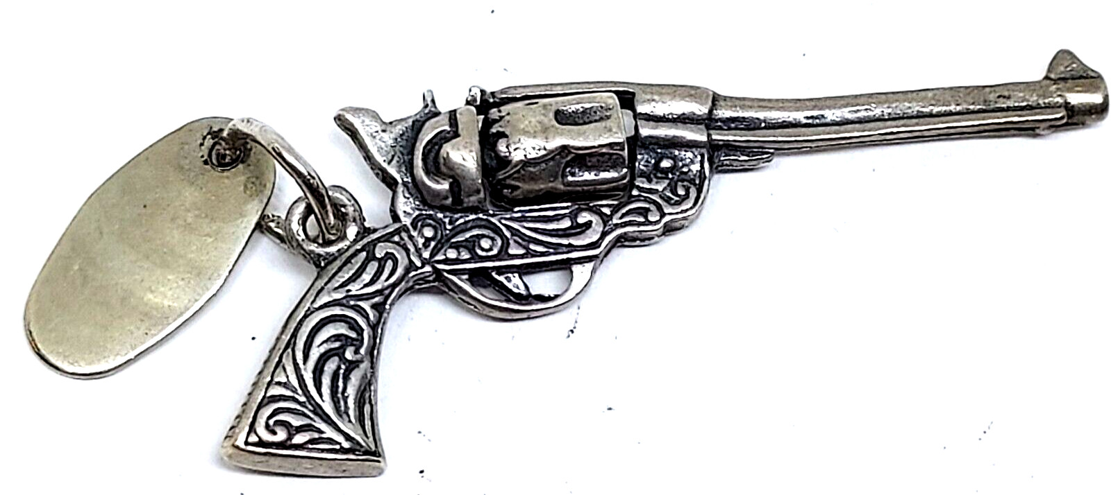 Revolver Gun Necklace - 925 Sterling Silver - Charm P… - Gem