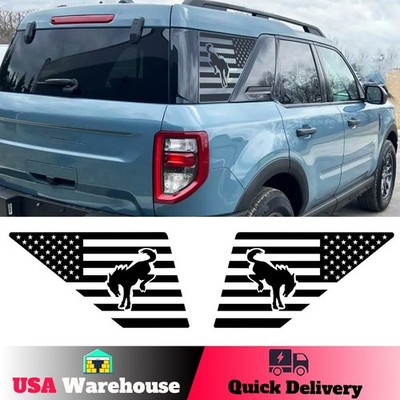 2pcs American Flag Rear Side Window Decals for Ford Bronco Sport 2021 ...