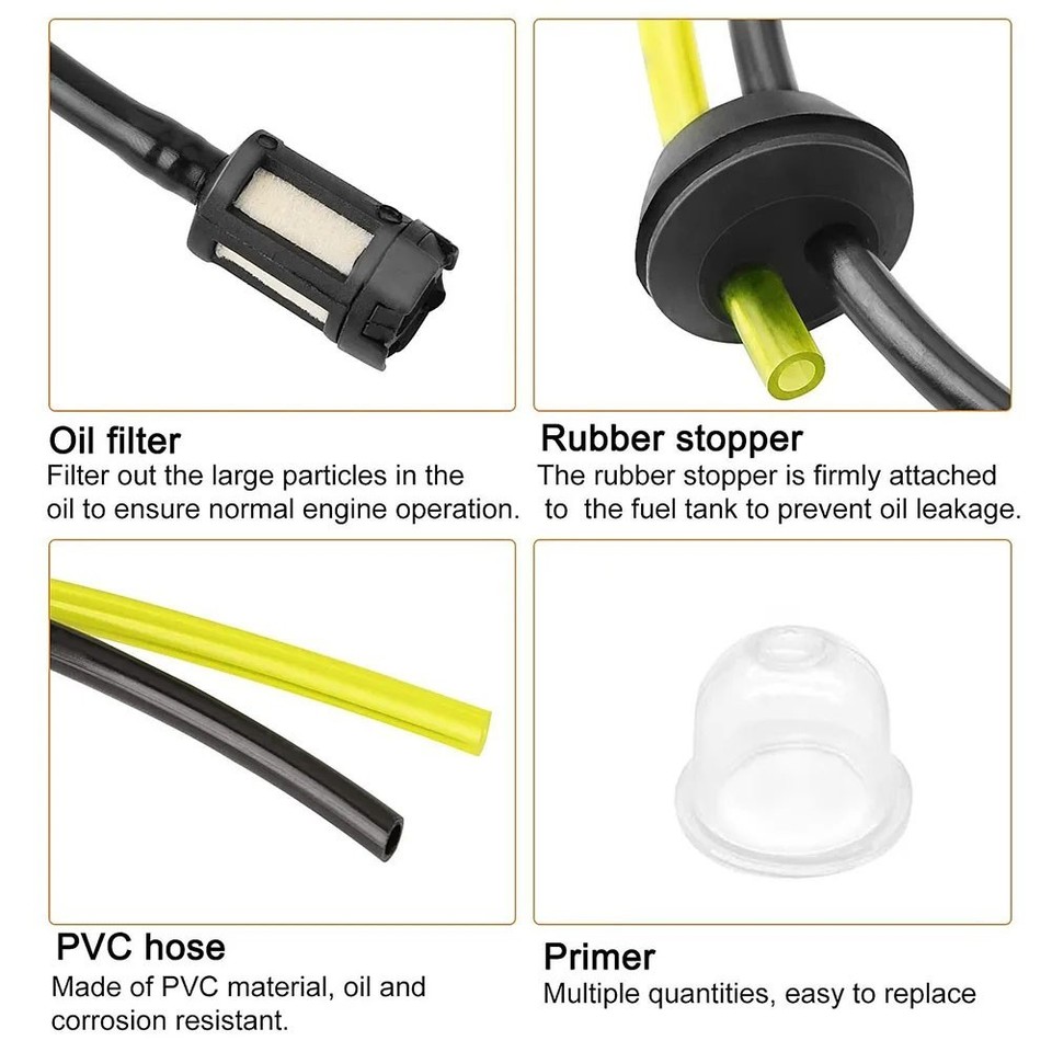 Convenient Grass Trimmer Fuel Line Filter Kit 9Pcs for Garden Tool ...