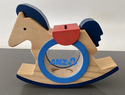 ANZ Bank Money Box Chinese Zodiac Lunar New Year 2014 Wooden Rocking ...