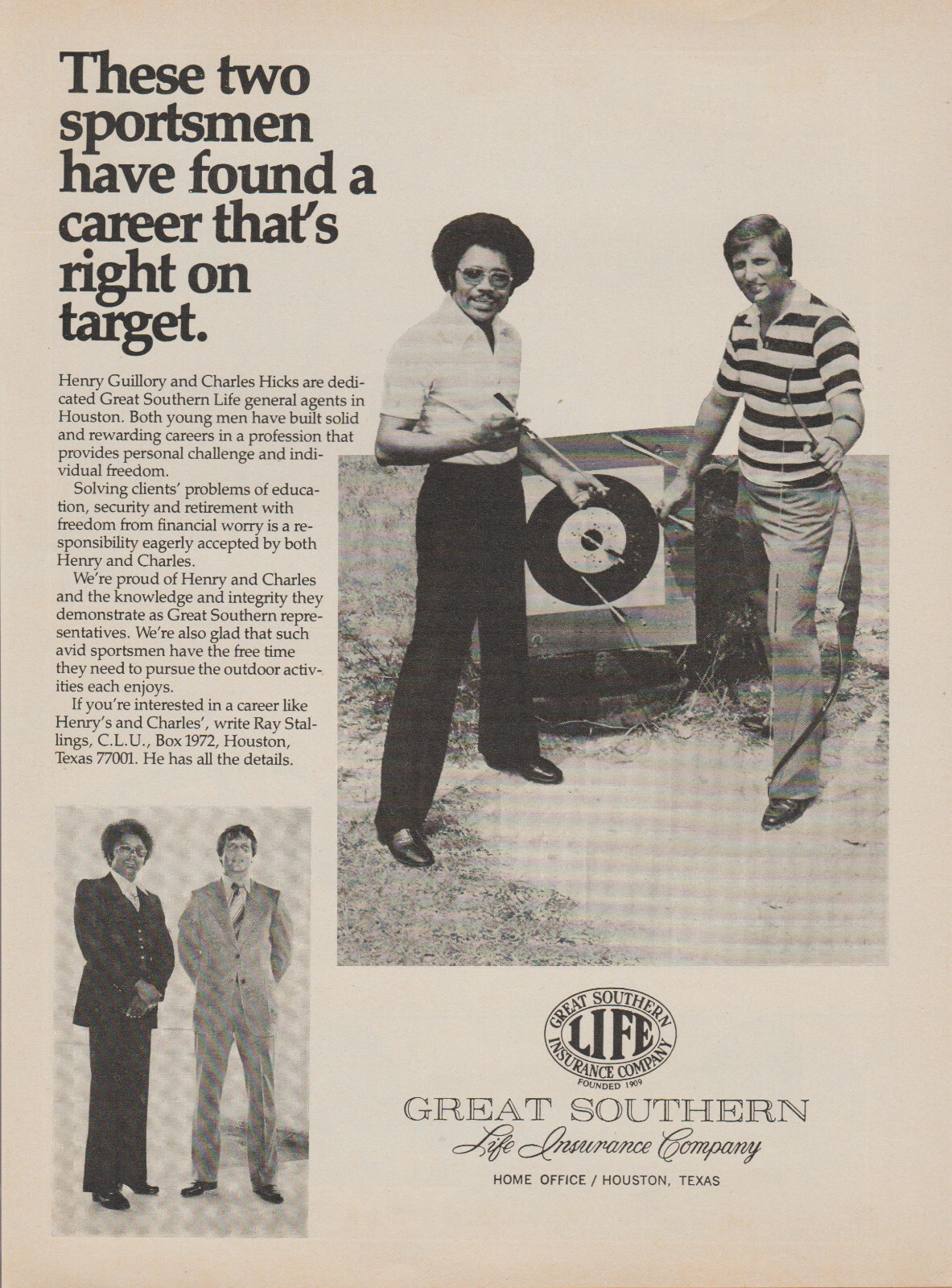 1976 Great Southern Life Insurance - Traditional Archery Guys - Print ...