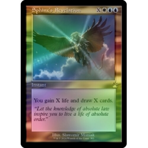FOIL SPHINX'S REVELATION (RETRO FRAME) X4 Ravnica Remastered Magic MTG ...