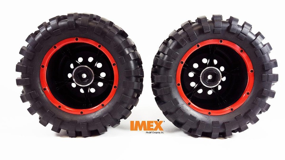IMEX RC J-8 Tires with Pluto Beadlock Rims (1 pair) | eBay