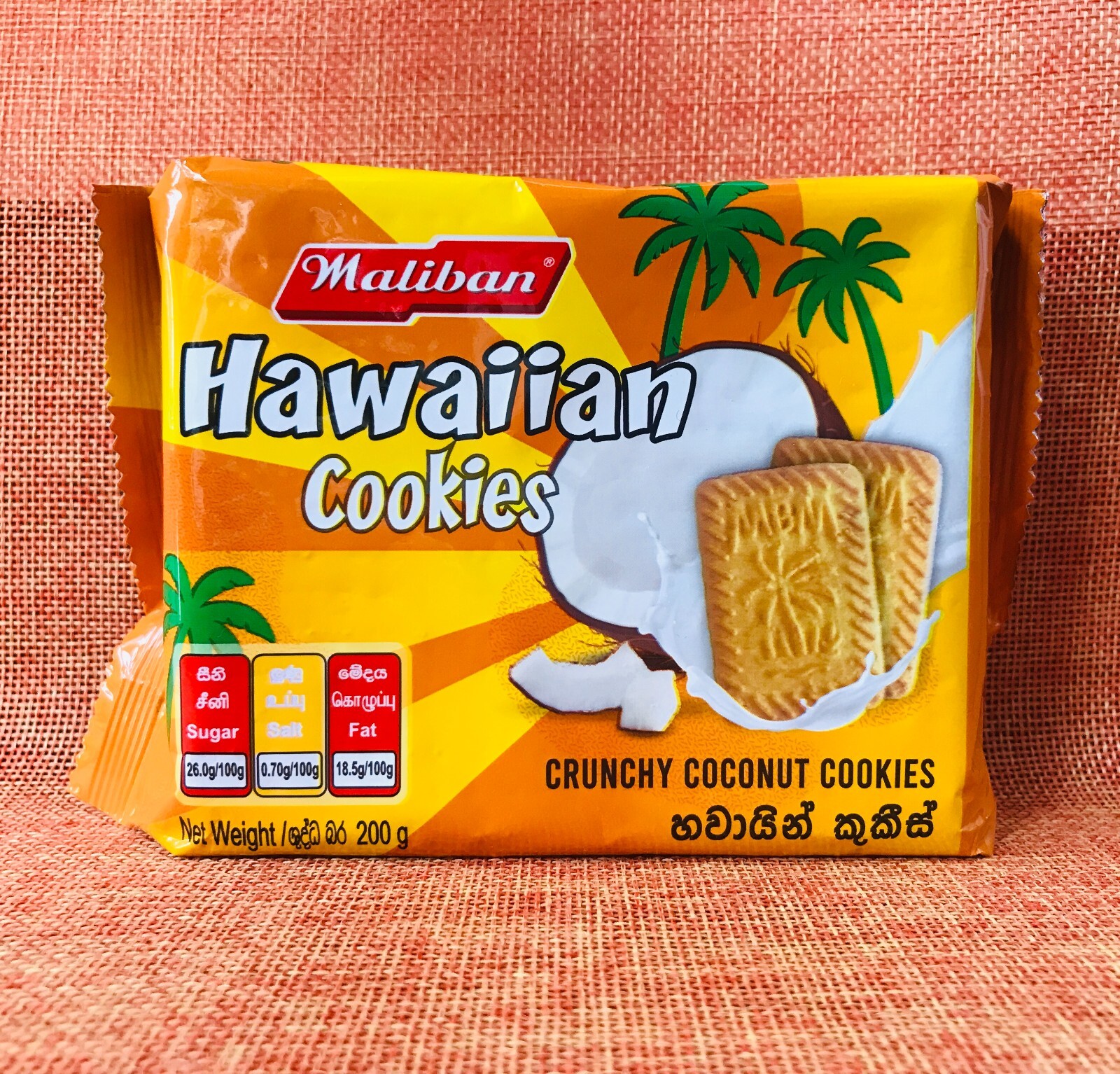 Maliban Hawaiian Cookies High Quality Tea Time Crunchy Coconut Biscuits ...