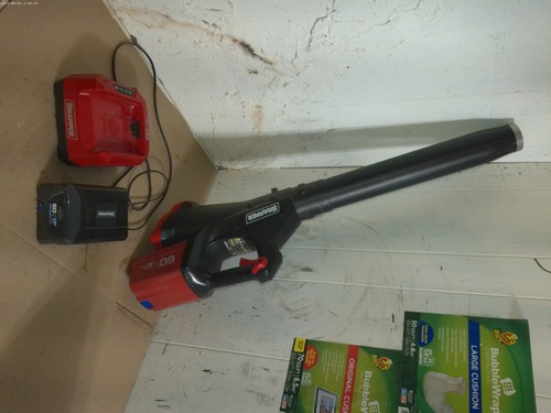 Snapper 125 MPH at 450 CFM 60V Battery Powered Leaf Blower ,battery and ...