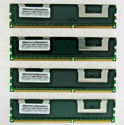16GB (4X4GB) DDR3 MEMORY FOR DELL POWEREDGE T410 T610 T710 R610 R710 ...
