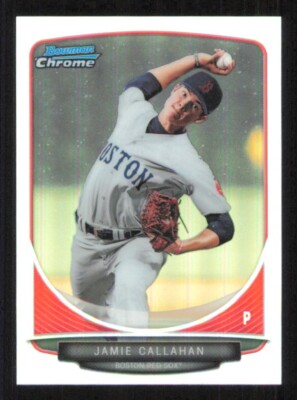 2013 Bowman Chrome mini JAMIE CALLAHAN Refractor card #/125 BOSTON RED ...