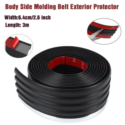 Body Side Molding Belt Exterior Protector Guard Black Chrome For truck ...