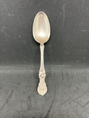Antique Collectible 1835 R WALLACE 1902 FLORAL Dessert/Oval Soup Spoon ...