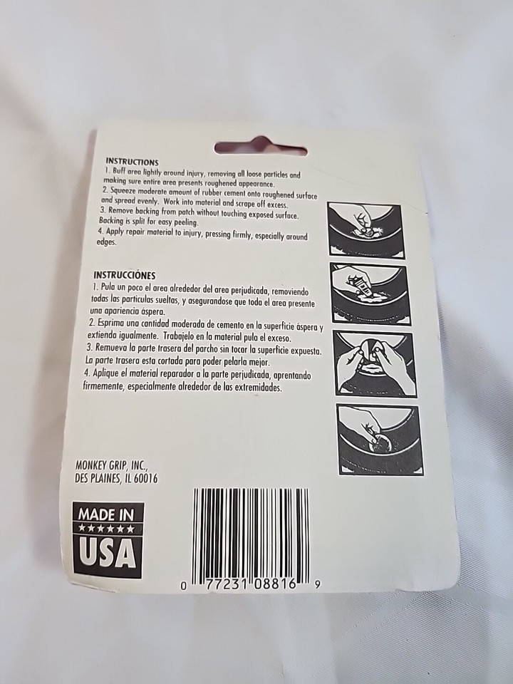 Monkey Grip M8816 Radial Tire Repair Patch Kit with Rubber Cement and ...