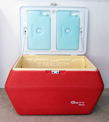 RESTORED Vtg GOTT Model-1950 50 Qt. Cooler with Dual 8280 Bottles ~ ICE ...