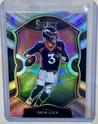 2020 Panini Select Concourse Drew Lock #27 Silver Prizm Denver Broncos ...