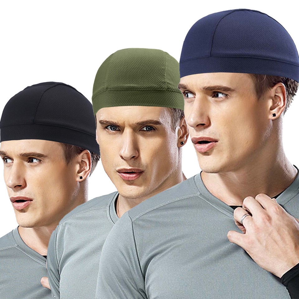 Polyester Biker Skull Cap Motorcycle Head Wrap Du Doo Do Rag Hat Beanie ...