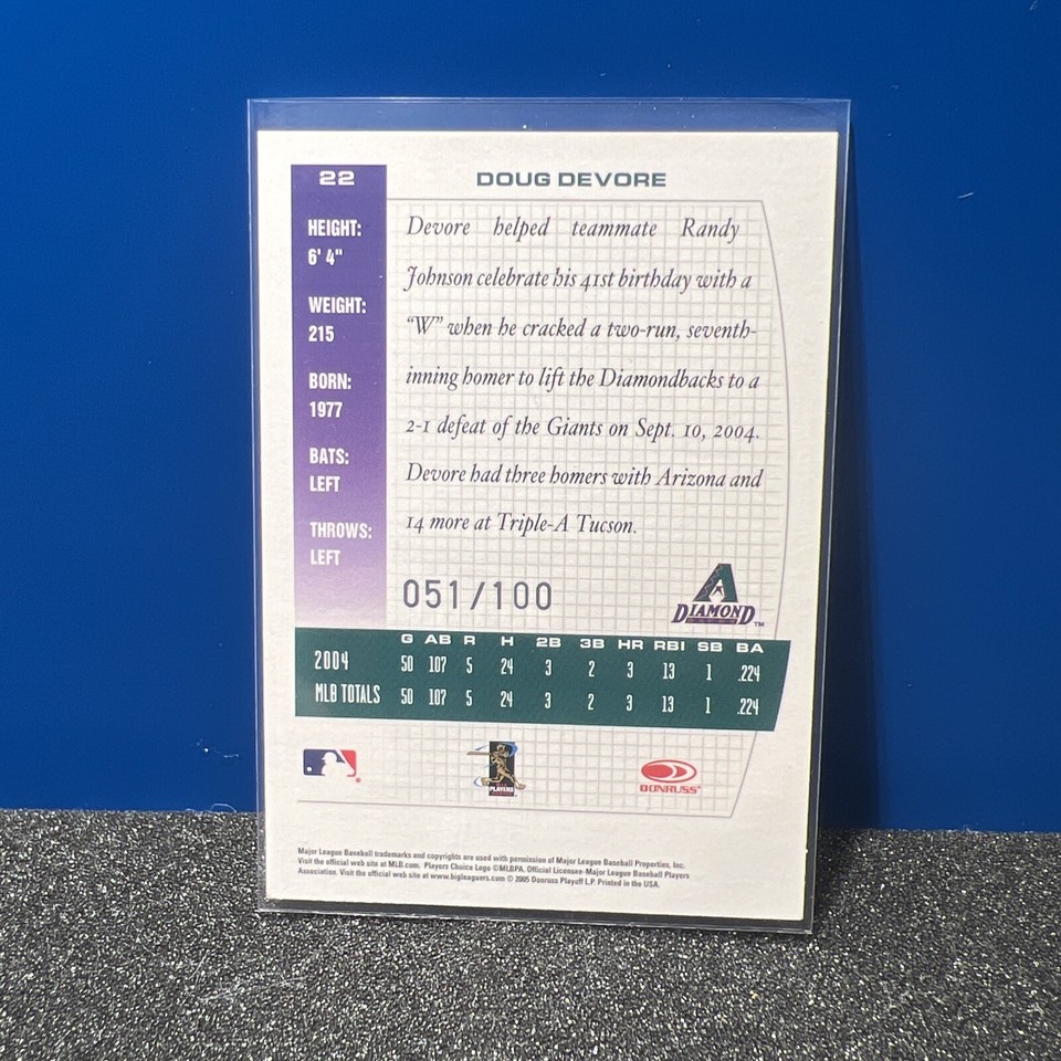 2005 Donruss Team Heroes 🔥Showdown Bronze #22 Doug Devore /100🔥 | eBay