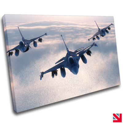 Fighter Jet Plane Military Vehicle Aircraft CANVAS Wall Art Picture ...
