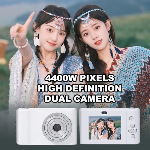 44MP Mini CCD Digital Camera With Memory Card 4K Double Lens 8X Zoom Trip Travel | eBay