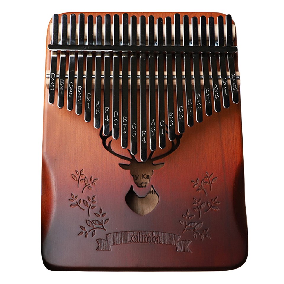 Kalimba 21 Keys Full Wood Kalimba with Sound Hole Musical Instrument ...