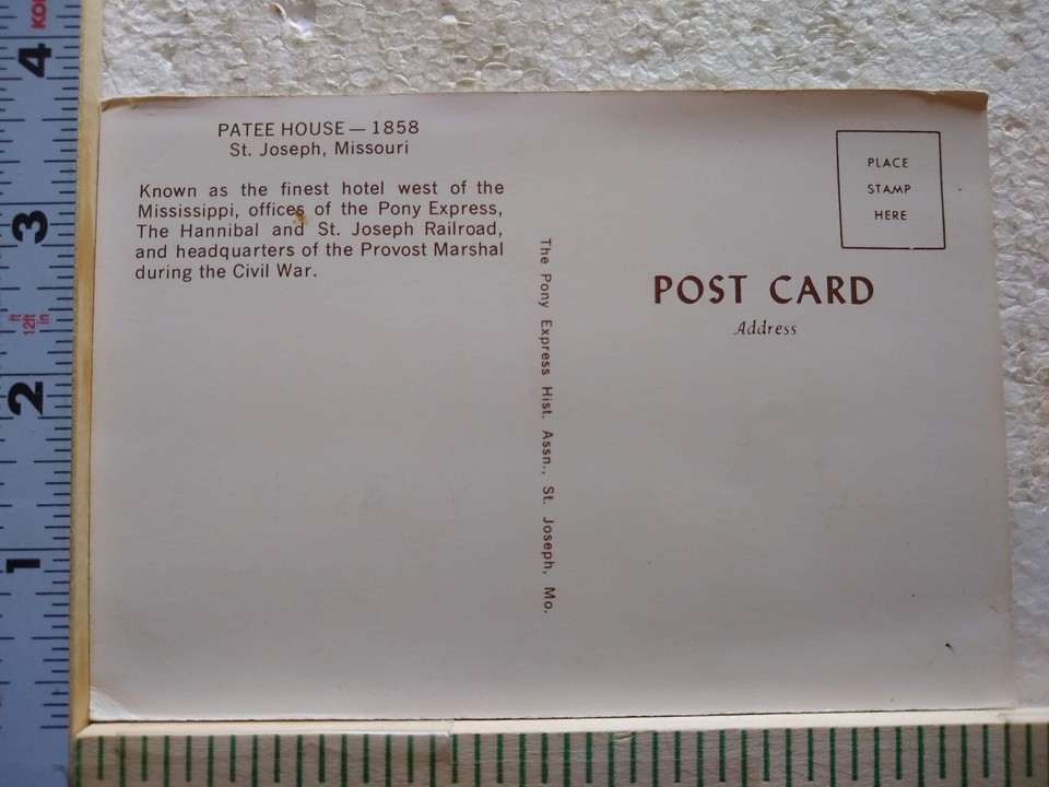 Postcard National Historical Landmark Patee House St. Joseph Missouri ...