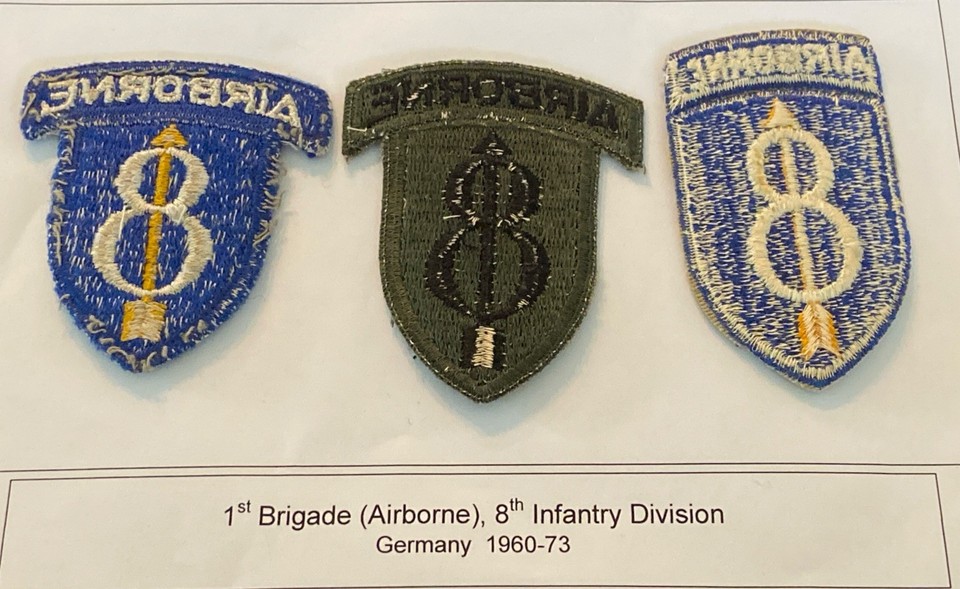 1960-73 1st Brigade (Airborne), 8th Infantry Div Patch Lot (3) | eBay