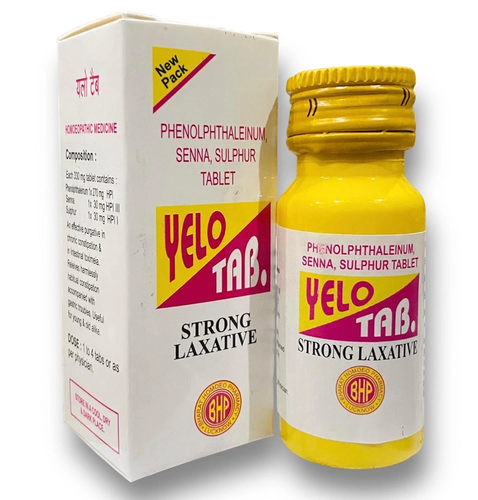 Homeopathic Yelo Tab Strong Laxative (50Tablets) for Constipation No ...