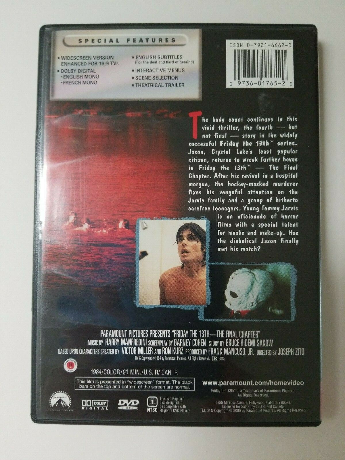 Friday The 13th The Final Chapter DVD Widescreen Collection 1984 ...