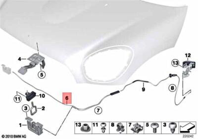 Genuine MINI Cooper JCW One R60 R61 ALL4 D 1.6 Bowden Cable Front ...