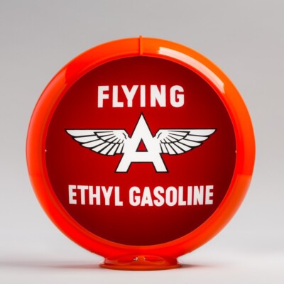 Flying A Ethyl Gas Pump Globe 13.5" in Orange Plastic Body (G128) | eBay