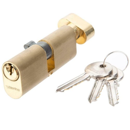 Sterling 80mm Oval THUMB TURN 5 Pin Cylinder Lock Barrel Door Lock 40/ ...