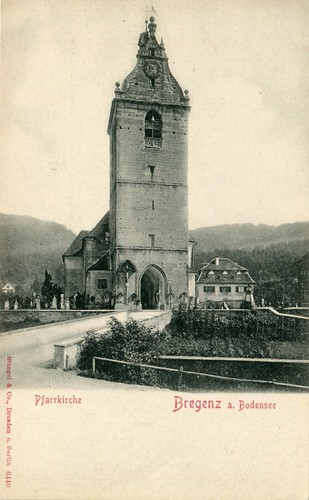 Autriche Bregenz - Pfarrkirche Vieux Carte Postale | eBay