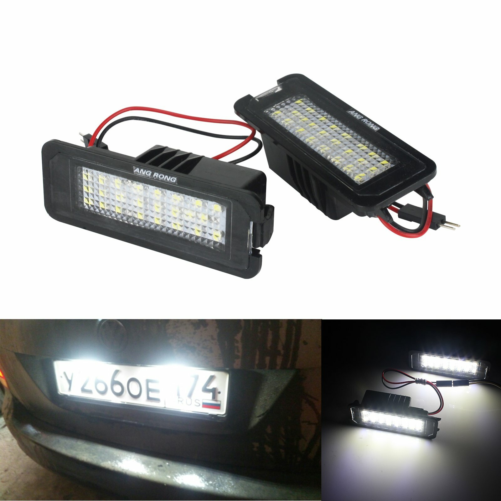 Canbus LED Licence Number Plate Light For VW Seat Ibiza 6J Leon Exeo ...