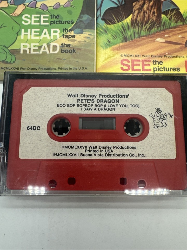 Disney BRER RABBIT & THE TAR BABY/PETE'S DRAGON Read Along BOOK on Tape ...