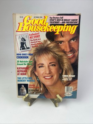 GOOD HOUSEKEEPING MAGAZINE - October 1990. CHRIS EVERT & ANDY MILL | eBay