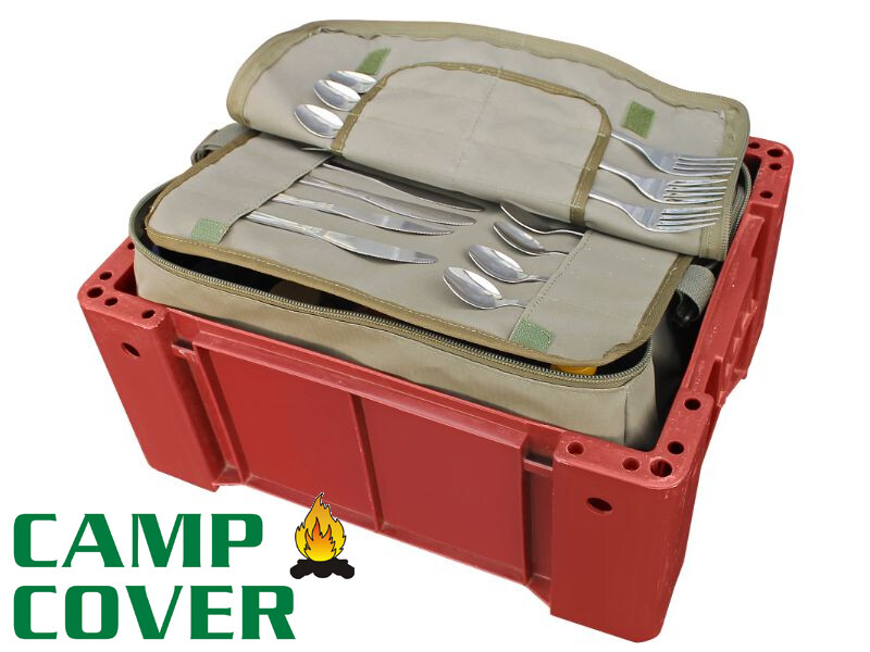 Camp Cover - Camping Kitchen Organiser Deluxe - Khaki Ripstop - CCB005 ...