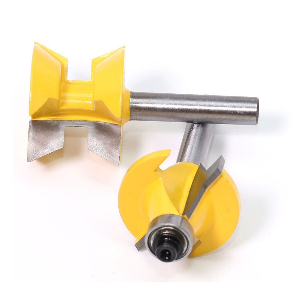 2pcs 8mm Shank Tongue and Groove Edge Banding Router Bit Set | eBay
